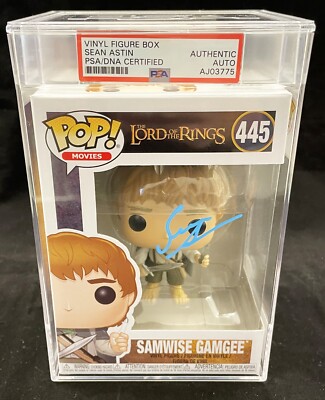 SEAN ASTIN SIGNED FUNKO SAMWISE GAMGEE #445 PSA ENCAP LORD OF THE RINGS ...