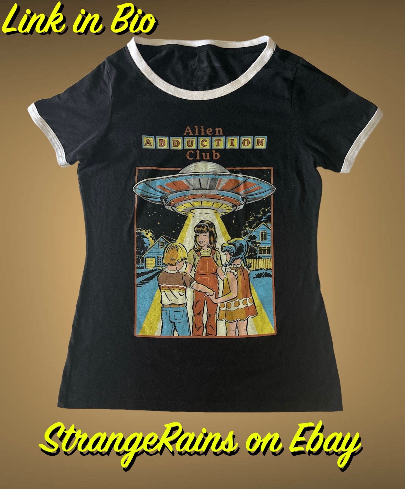 UFO Alien Abduction T Shirt Ladies (L) Flying Saucer | eBay