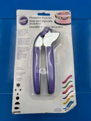 Wilton Decorative Hand Press Set 6 Shapes 3D Fondant and Gum Paste ...