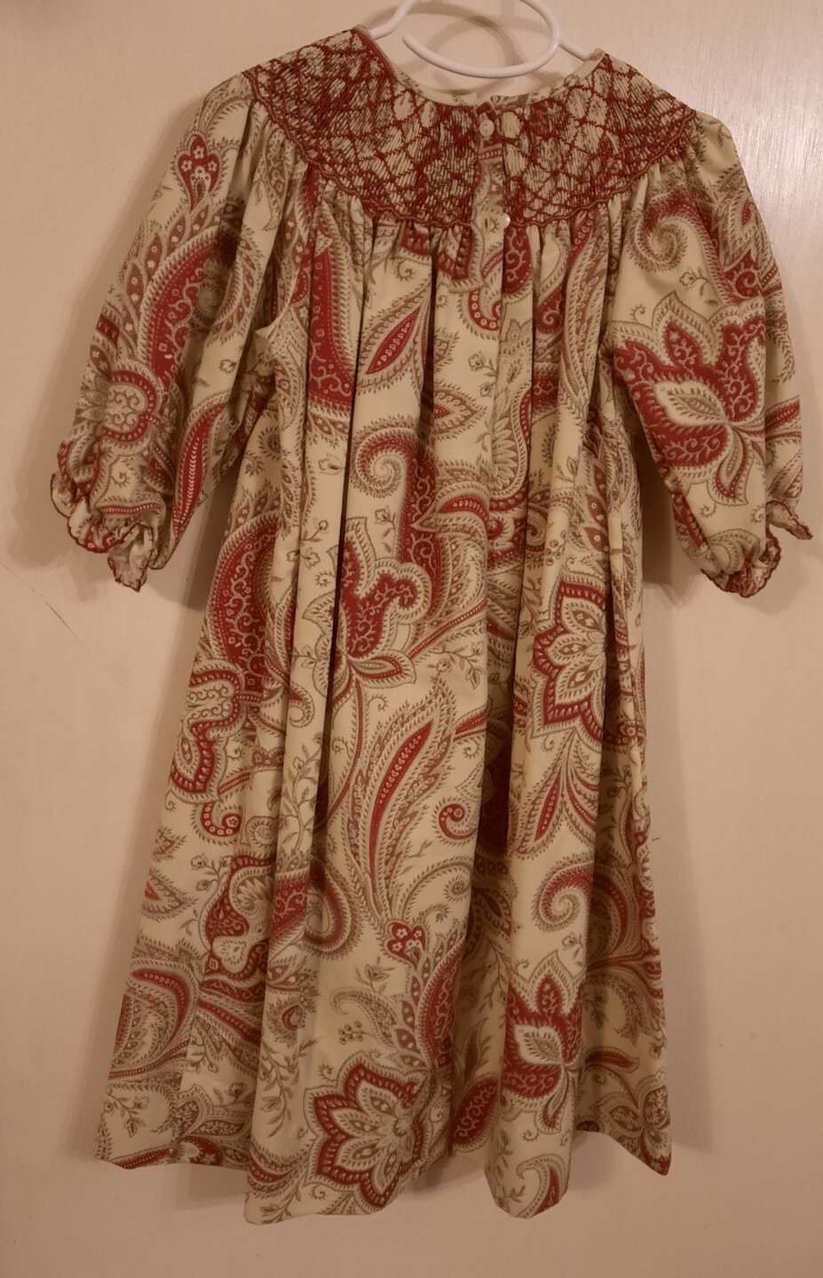 Le' Za Me Girls Smocked Dress Paisley Fall Colors | eBay