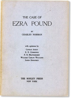 W.C. Williams E.E. Cummings etc. THE CASE OF EZRA POUND 1st ed 1948 ...