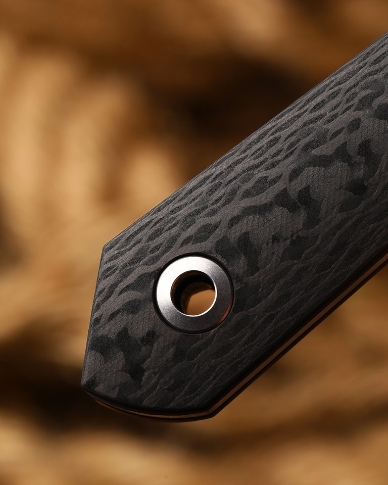 Kizer Mini Harpoon Drop Point Fixed Knife M390 Blade Carbon Fiber ...