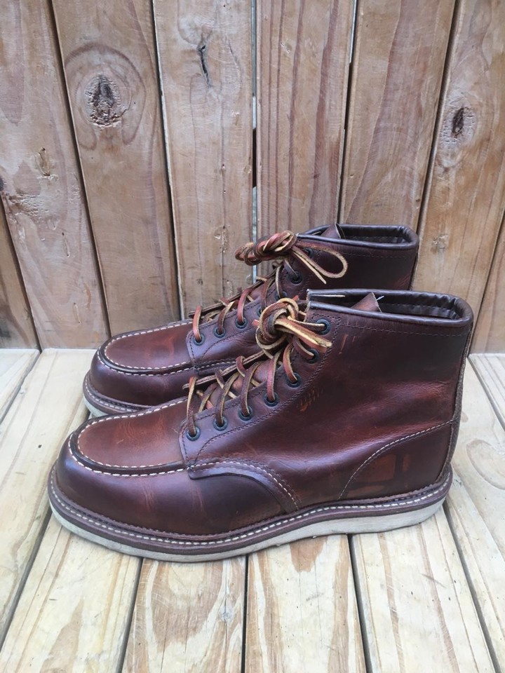 Red Wing 1907 Copper Rough Moc Toe Brown Boots Sz USA 9.5 D| UK 8.5 ...