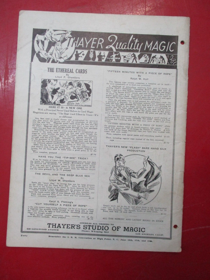 GENII THE CONJURORS MAGAZINE JUNE 1937 LORING CAMPBELL MAGIC MAGICIANS ...