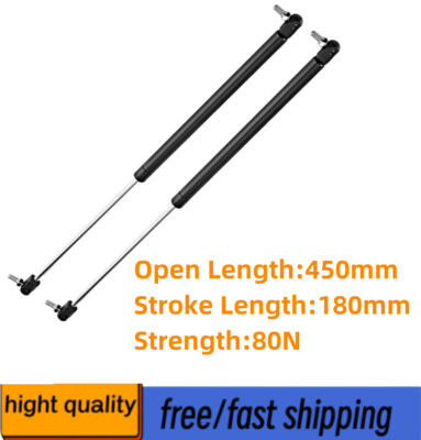 1Pair Gas Struts 450mm 80N (8mm Shaft) Caravans/Trailers/Canopy ...