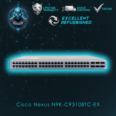 Cisco N9K-C93108TC-EX NEXUS 9300 48-PORT 10G BASE-T, 6P 100G QSFP28 ...