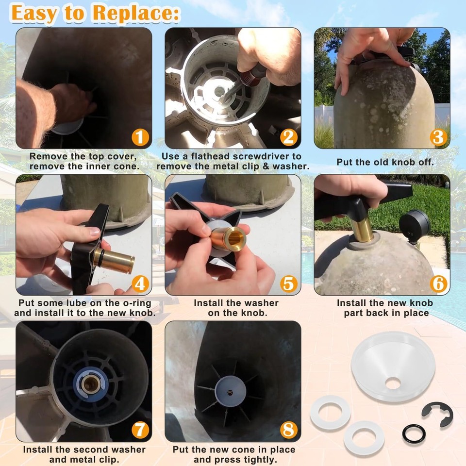 Pool Filter Knob Kit CX900DA for Hayward Star Clear Plus C751 C900 ...