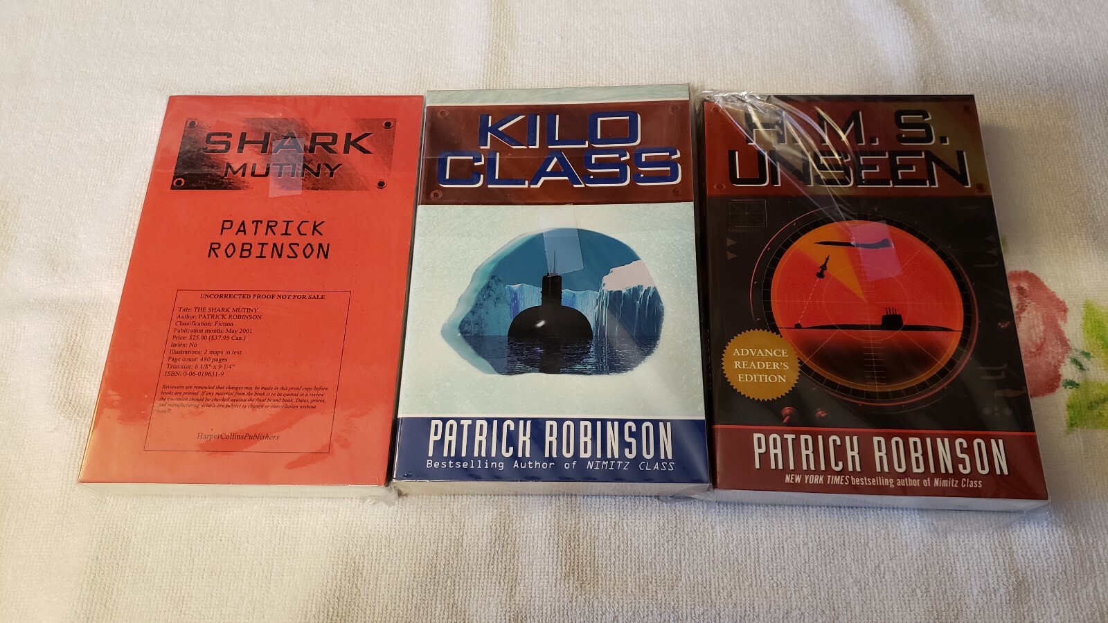 THREE (3) ADVANCE READING EDITION BOOKS by PATRICK ROBINSON +ARC/TPB+ ...