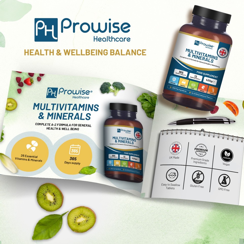 A-Z Multivitamins & Minerals -365 Healthy and Natural Vegan ...