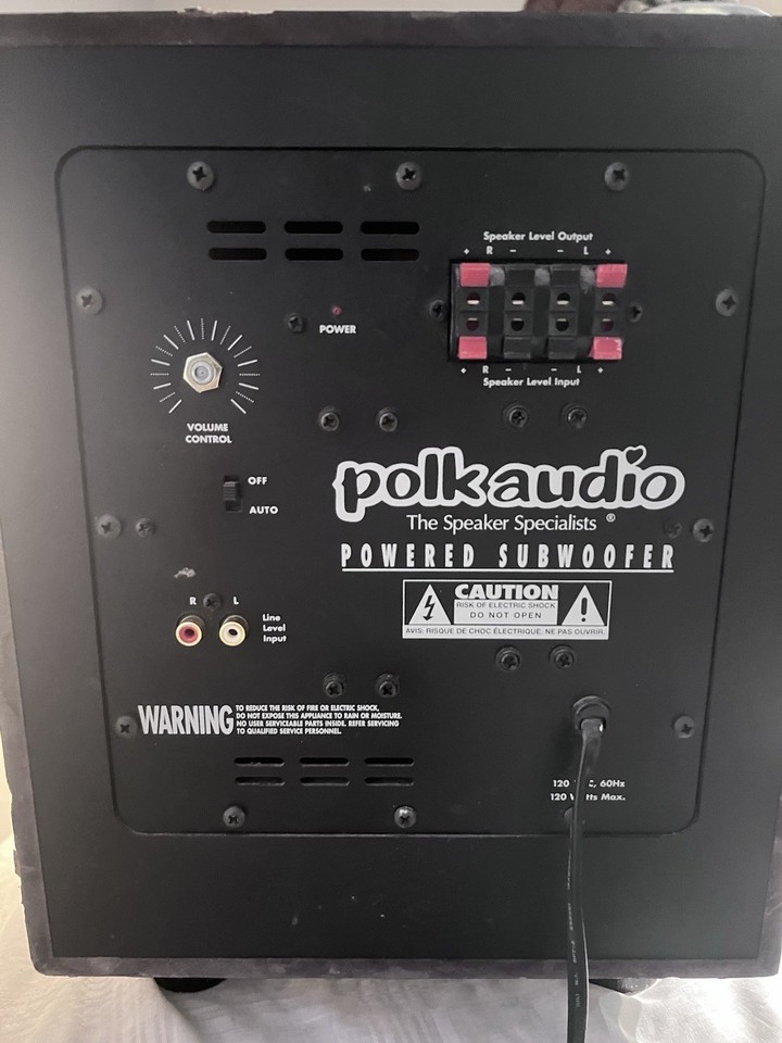 Polk Audio PSW50 Powered 100 Watts 8 inch Subwoofer Tested Working | eBay