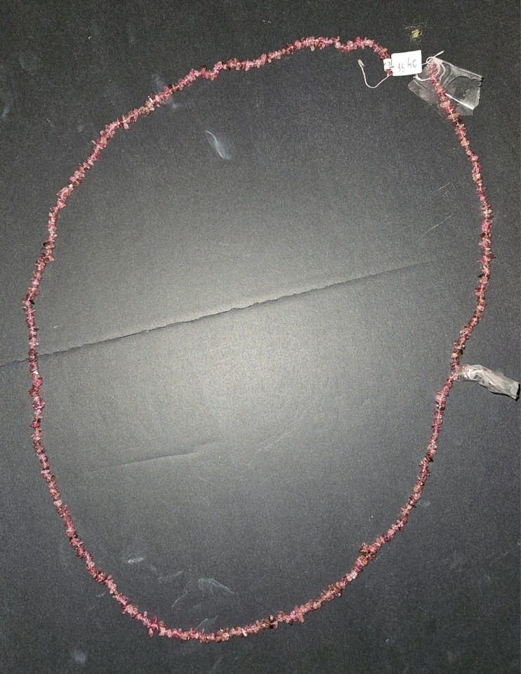 Strand Of Beads 18" Pink Tourmaline Crystal Chips Jewelry Making ...