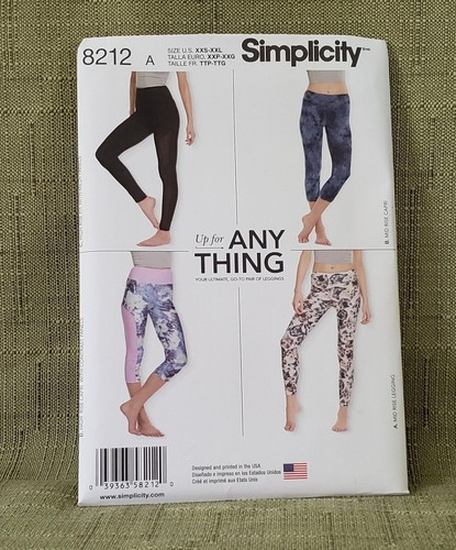Up For Any Thing Misses Knit Leggings Sewing Pattern Simplicity 8212 ...