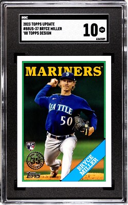 2023 Topps Update Bryce Miller Rookie SGC-10 88’ Topps #88US-37 Seattle ...