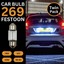 2 x 269 Car Bulbs Number Plate Interior Festoon Light 12V 10W S8.5D ...