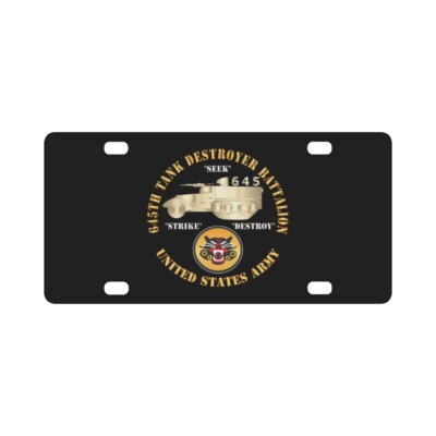 License Plate-645th Tank Destroyer Battalion w TD - SSI - US Army | eBay