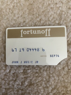 Vintage Fortunoff Credit Card Expired in 9/76 | eBay