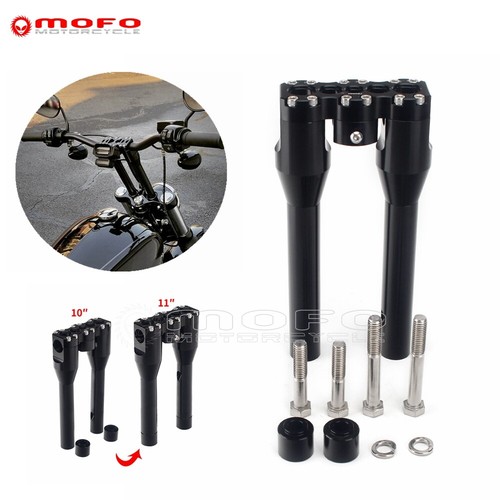 1'' Handlebar 10'' Riser Clamp For Harley Dyna Super Glide Street Bob ...