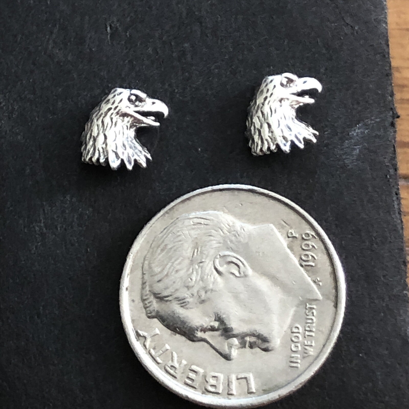Sterling Silver 925 Bald Eagle Head Stud Earrings USA Made Surgical ...
