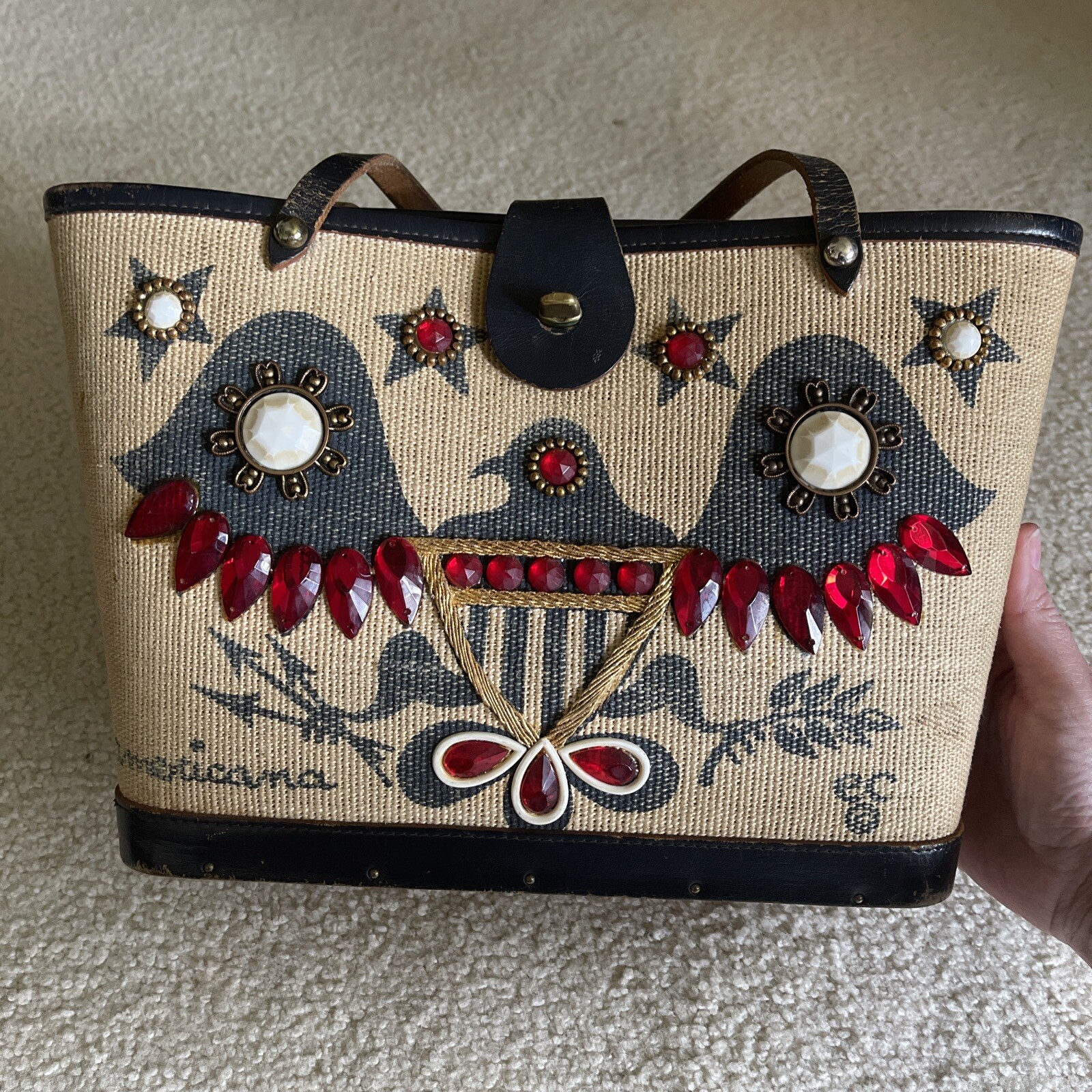 Vint 1960's Enid Collins of Texas "Americana" Purse L… - Gem