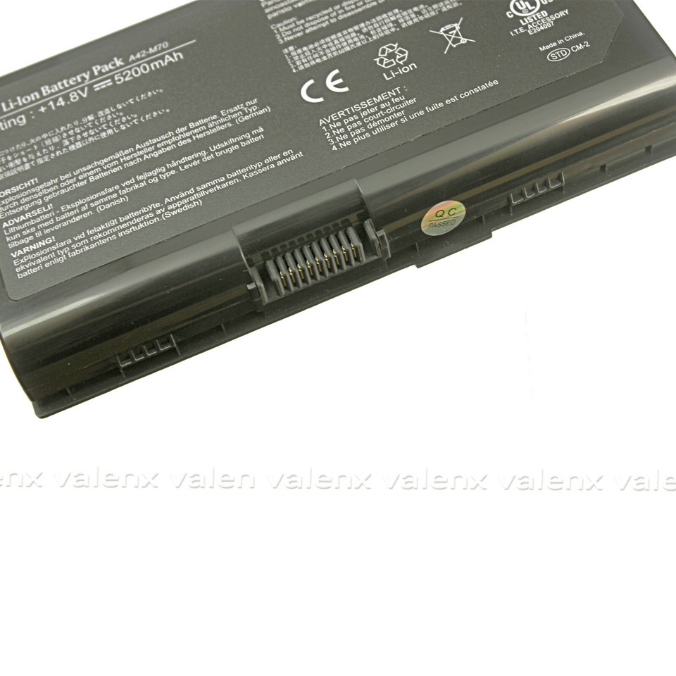 battery for Asus M70 M70V G71 G71V G71G G71VG G71GX N70SV N90SV X71 X72 ...