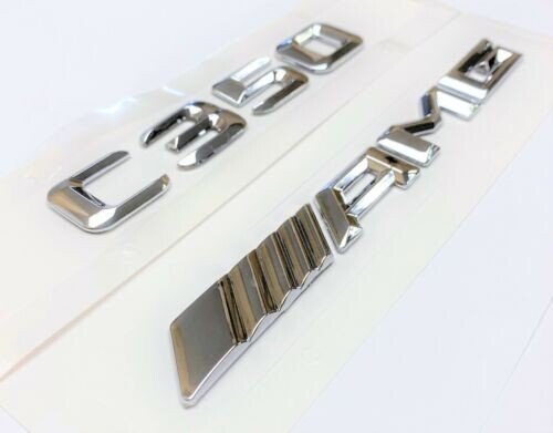 C350 +AMG CHROME FIT MERCEDES REAR TRUNK EMBLEM BADGE NAMEPLATE DECAL ...