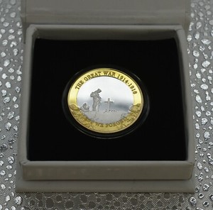 WORLD WAR ONE Silver & 24ct Gold Commemorative in Display/Gift Box WW1 ...