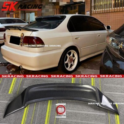 Fits 1996-2000 Honda Civic EK3 EK1 M Type Carbon Fiber Trunk Wing ...