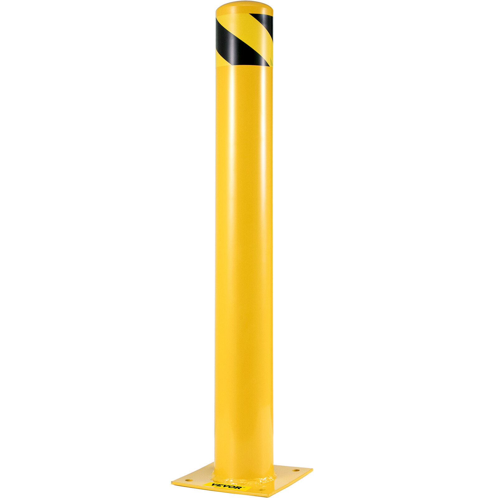 VEVOR Safety Bollard Steel Bollard Post Yellow Pipe Steel Barrier 48" H ...