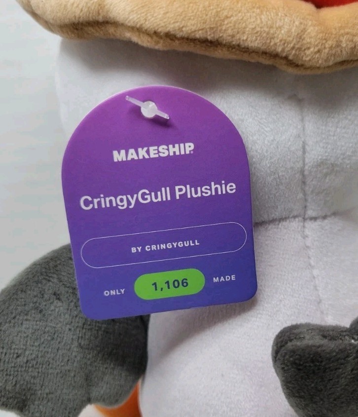 Makeship CringyGull Plushie By CringyGull Minecraft Youtuber Plush ...