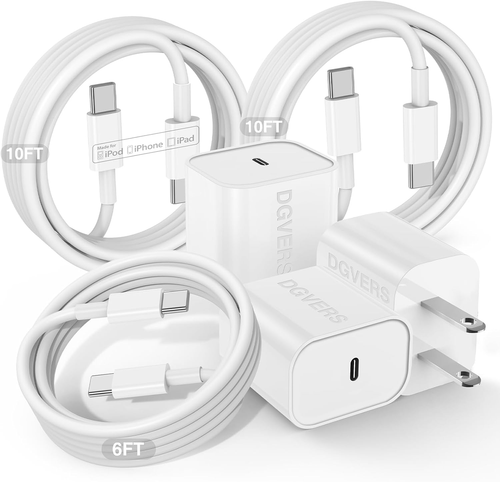 Fast Charger for Iphone 16 15 Charger Fast Charging 3Pack, 3+6+10Ft ...