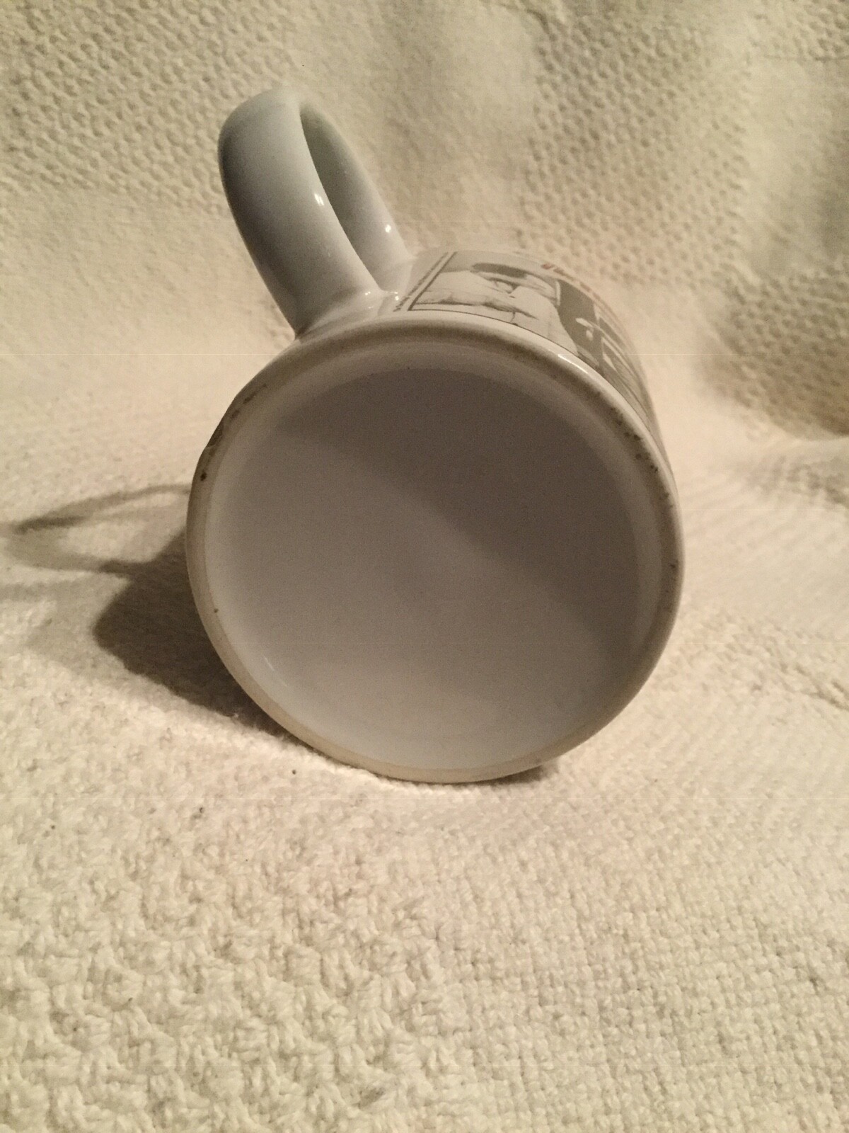 THREE 3 STOOGES VINTAGE COFFEE MUG / CUP LARRY CURL MOE CERAMIC ...