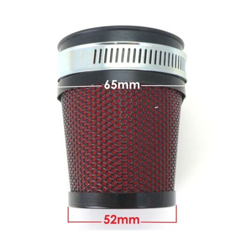 2FastMoto Pod Air Filter 45mm Oval Black Body/Cap with Red Foam 25 ...