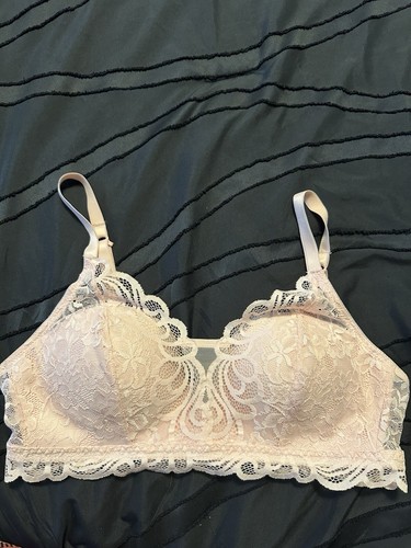 Bali Woman’s Pink Lace Desire Wireless Bra / Bralette Full Coverage ...