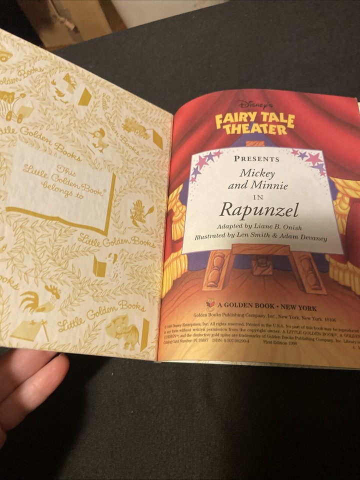 Vintage A Little Golden Book Disney’s Fairy Tale Theater Rapunzel 1998 ...