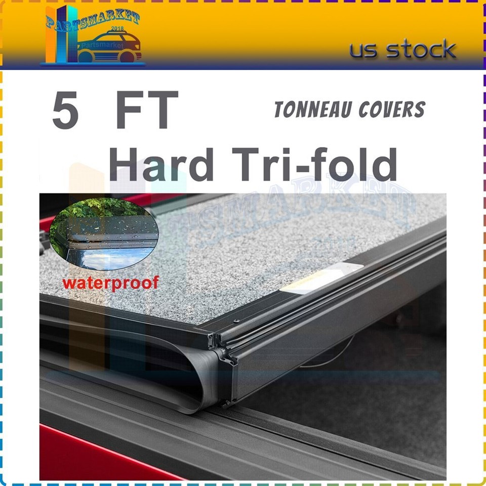 For 2019-2021 Ford Ranger 5ft Truck Bed Lock Tri-Fold Hard Tonneau ...