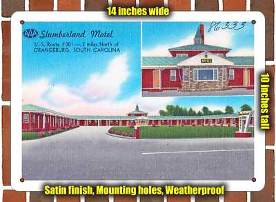 Metal Sign - South Carolina Postcard - Slumberland Motel, U.S. Route ...