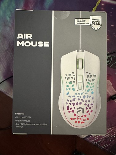 Atrix AIR MOUSE RGB 9 Button White Gaming Mouse - 16 000 DPI - 400 IPS ...