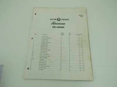1950s Kewanee Disk Harrows Parts Catalog Manual 7 8 9 10 12 13 | eBay