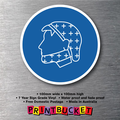 Beard/hair nets must be worn food safety sticker ohs compliant water ...