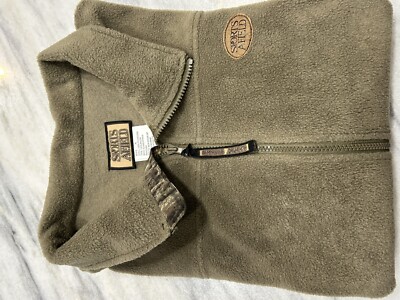 Sports Afield Hunting Vest, Size XL, Brown with Camo, Polyester Fleece ...