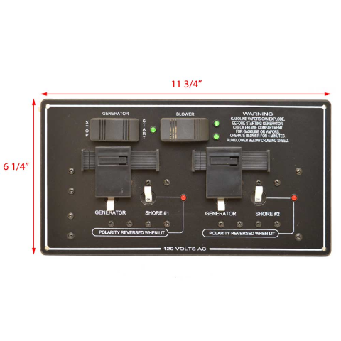 Crownline Boat Generator Switch Panel 24343 | 320 LS Black White | eBay