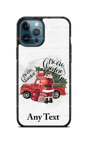 Santa Clause Red Truck Holiday Phone Case For iPhone i15 Samsung A54 ...