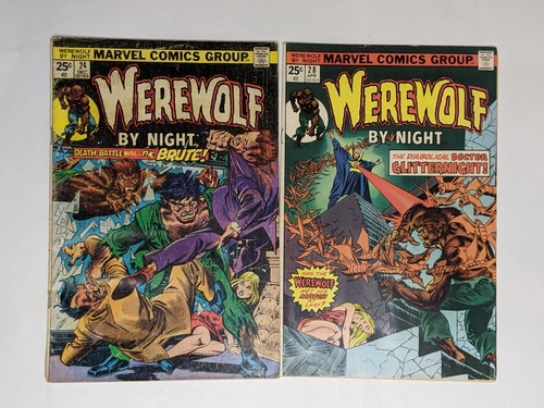 Werewolf by Night #24 (Mark Jewelers) & #28 (Bronze Age Marvel 1974 ...
