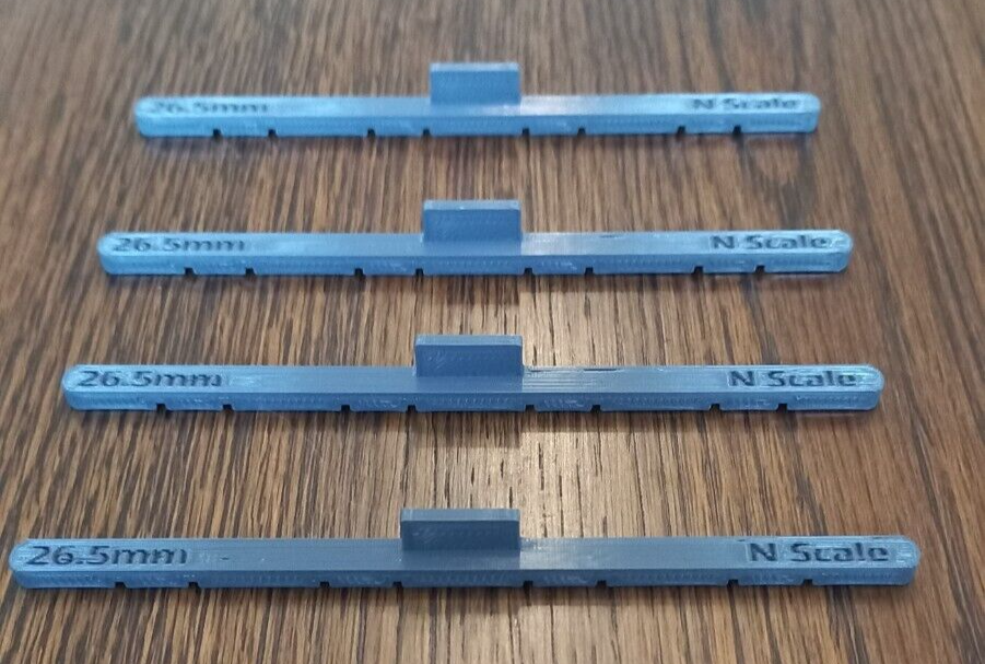 4 Pack - Streamline (26.5mm) N (1:148) Scale Parallel Track Spacer ...