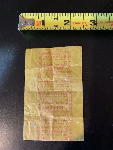 Vintage Sunshine Butter Scotch Toffee Candy Wrapper - Loose-Wiles ...