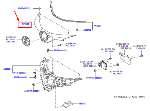 TOYOTA C-HR MK1 Radiator Grille 53111F4071 NEW GENUINE | eBay UK