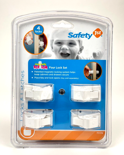 Safety 1st Magnetic Tot Lok Four Lock Set 71174 6mos and up 4 Locks for ...