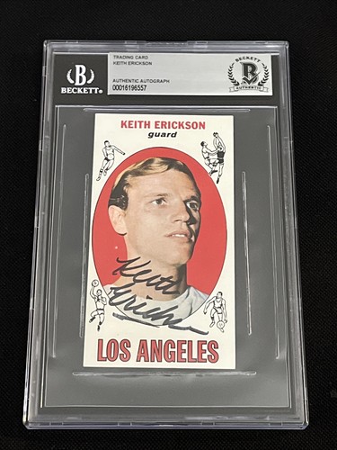 KEITH ERICKSON 1969-70 TOPPS ROOKIE SIGNED AUTOGRAPH CARD BECKETT BAS ...