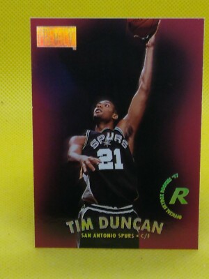 Tim Duncan 1997-98 Skybox Premium ROOKIE #112 San Antonio Spurs Wake ...