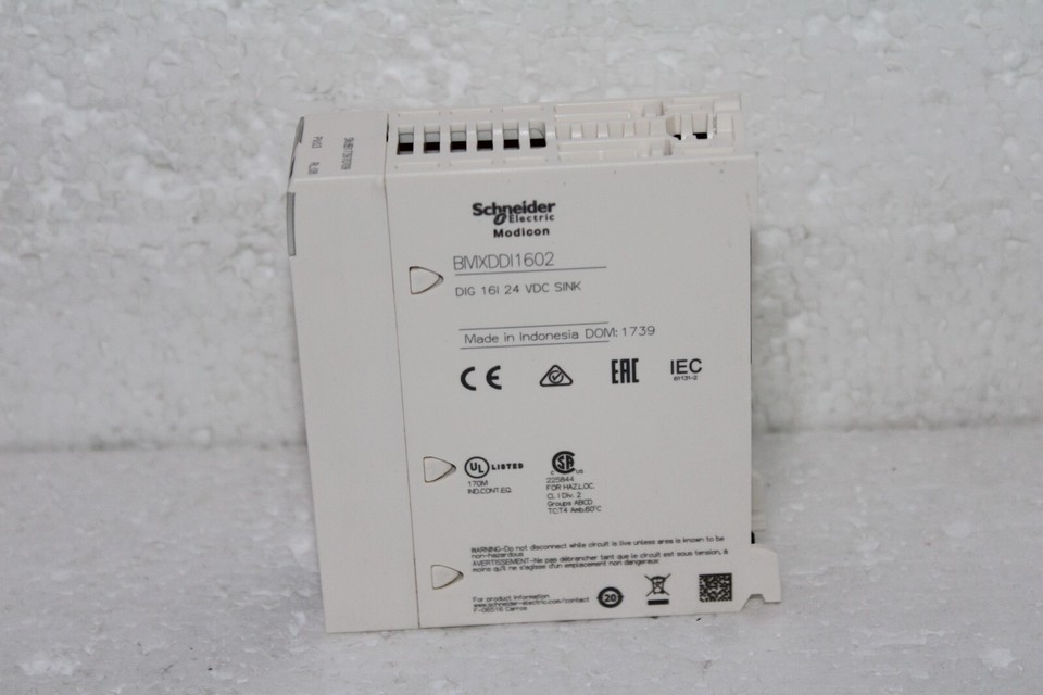 Schneider BMXDDI1602 Discrete Input Module, M340, 16 Inputs, 24 VDC ...